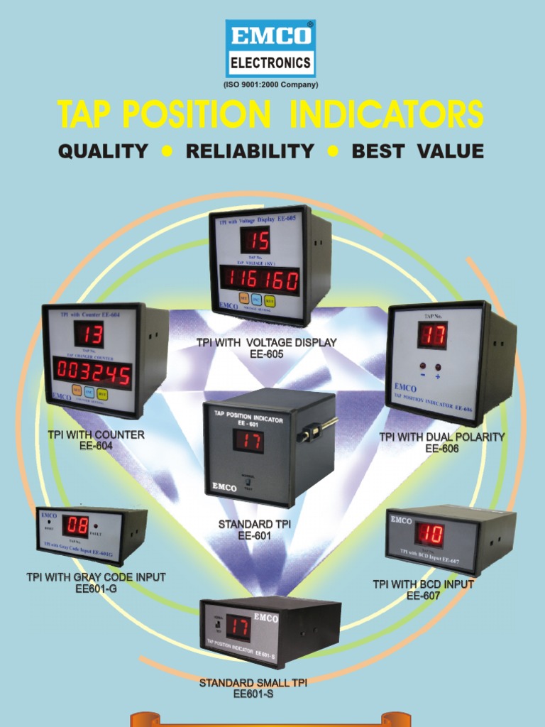 Product Catalog and Specifications for Tap Position Indicators and Related Power Transformer ...