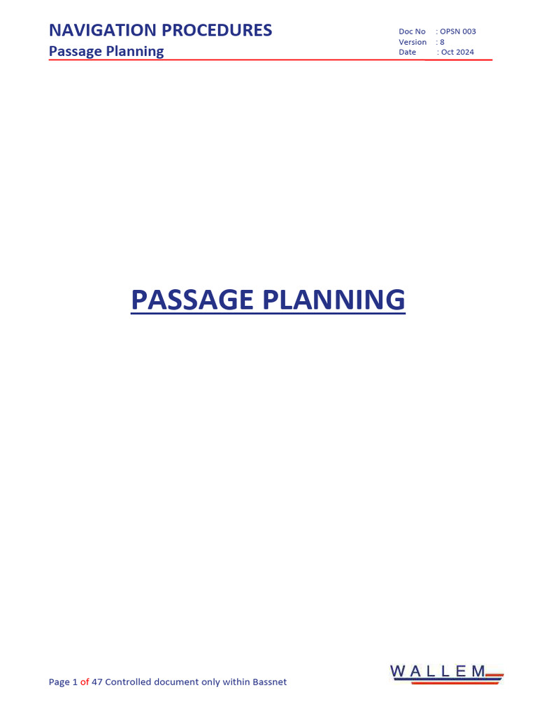 3 Passage Planing Procedure_compressed | PDF | Navigation | Shipping
