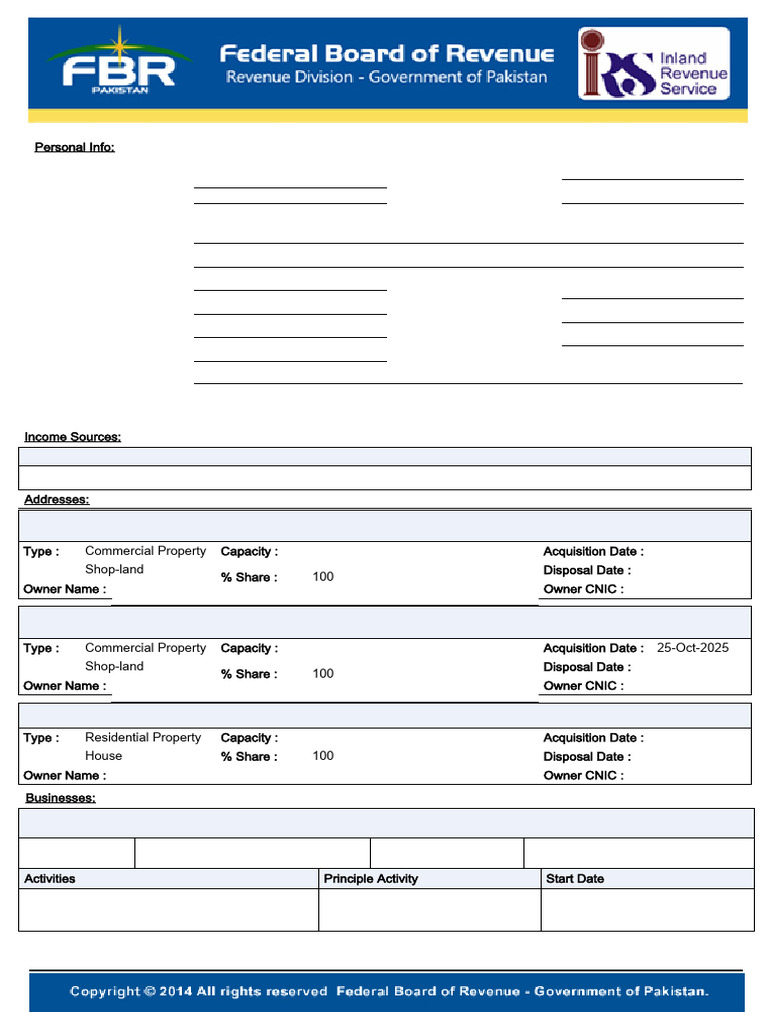Bashir SB Tax Registration Profile Report | PDF