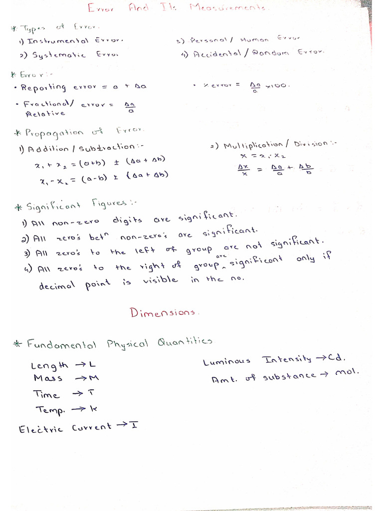 Physics Formula Sheet | PDF