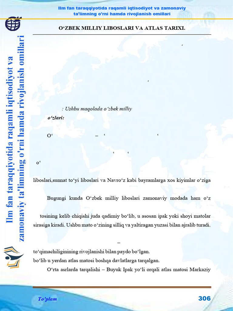 o‘Zbek+Milliy+Liboslari+Va+Atlas+Tarixi. | PDF