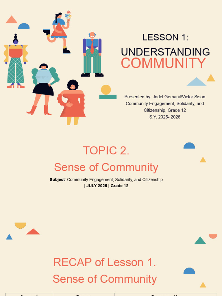 Understanding Sense of Community in Grade 12 | PDF | Community | Leadership