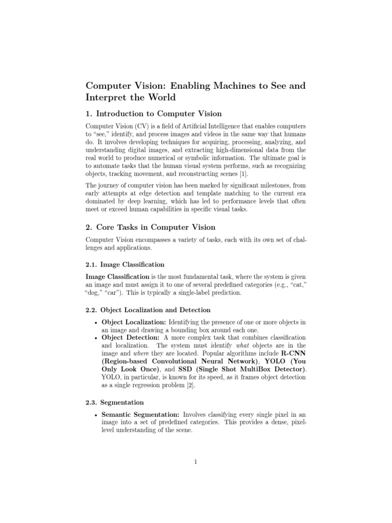 04 Computer Vision | PDF | Computer Vision | Applied Mathematics
