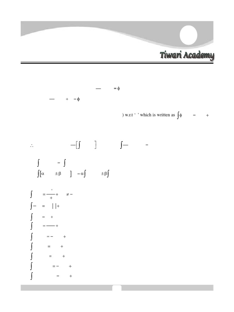 Antiderivatives and Integration Techniques | PDF | Integral | Calculus