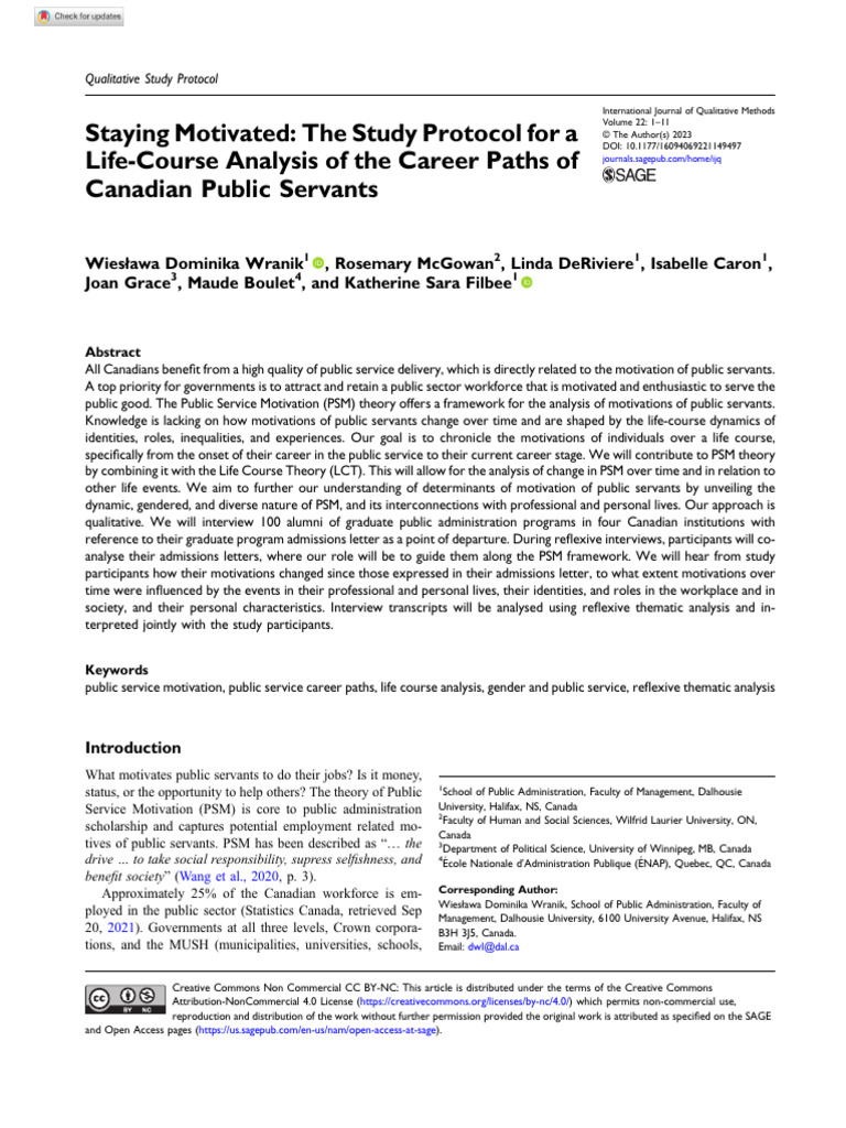 Wranik Et Al 2023 Staying Motivated the Study Protocol for a Life ...