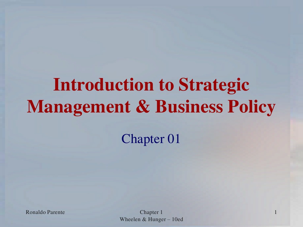 An Introduction to Strategic Management: Environmental Scanning ...
