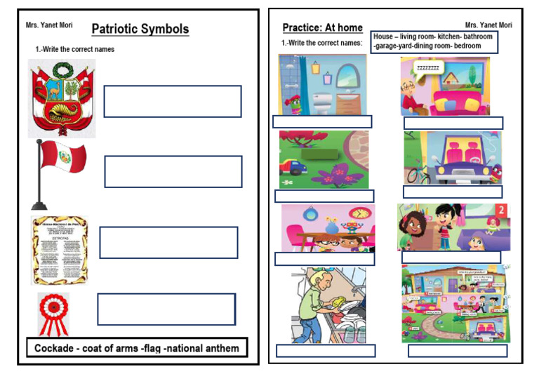 Patriotic Symbols and Home Vocabulary | PDF