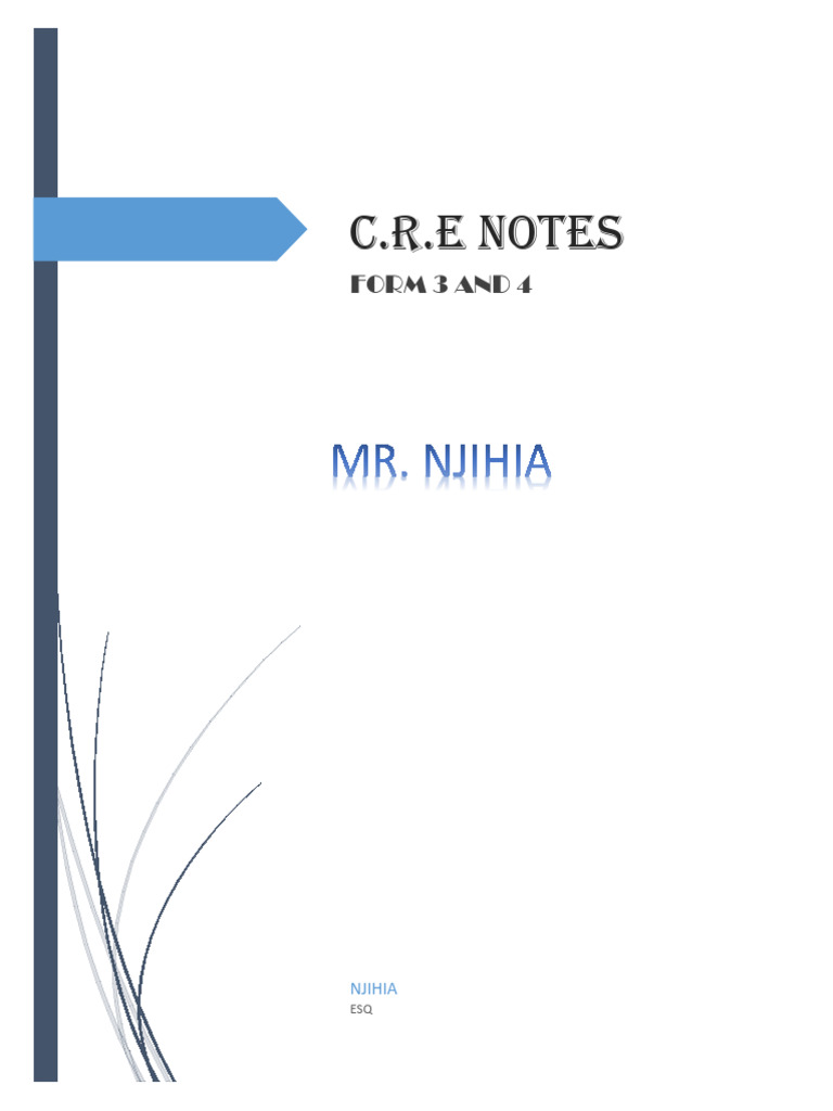 C.R.E Notes on Holy Spirit Gifts | PDF | Jesus | Spiritual Gift