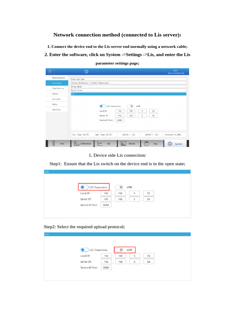 Lis Conrct SOP_for GH900-Plus1) | PDF | Computer Network | Port ...