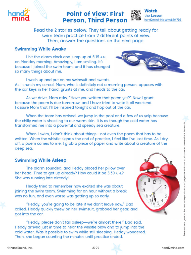 Grade 5 Literacy Point of View First Per | PDF