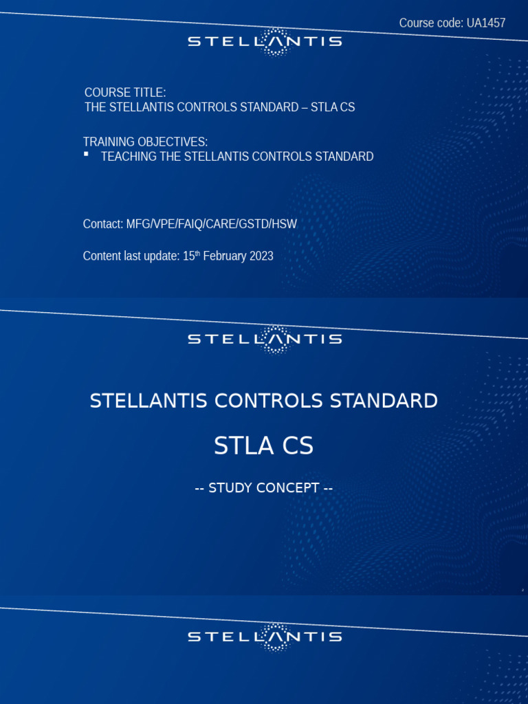 Stellantis Controls Standard Training | PDF | Programmable Logic ...