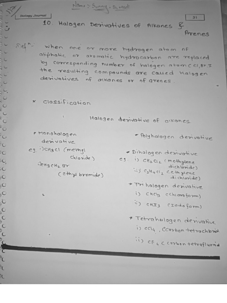 10.halogen Derivatives | PDF