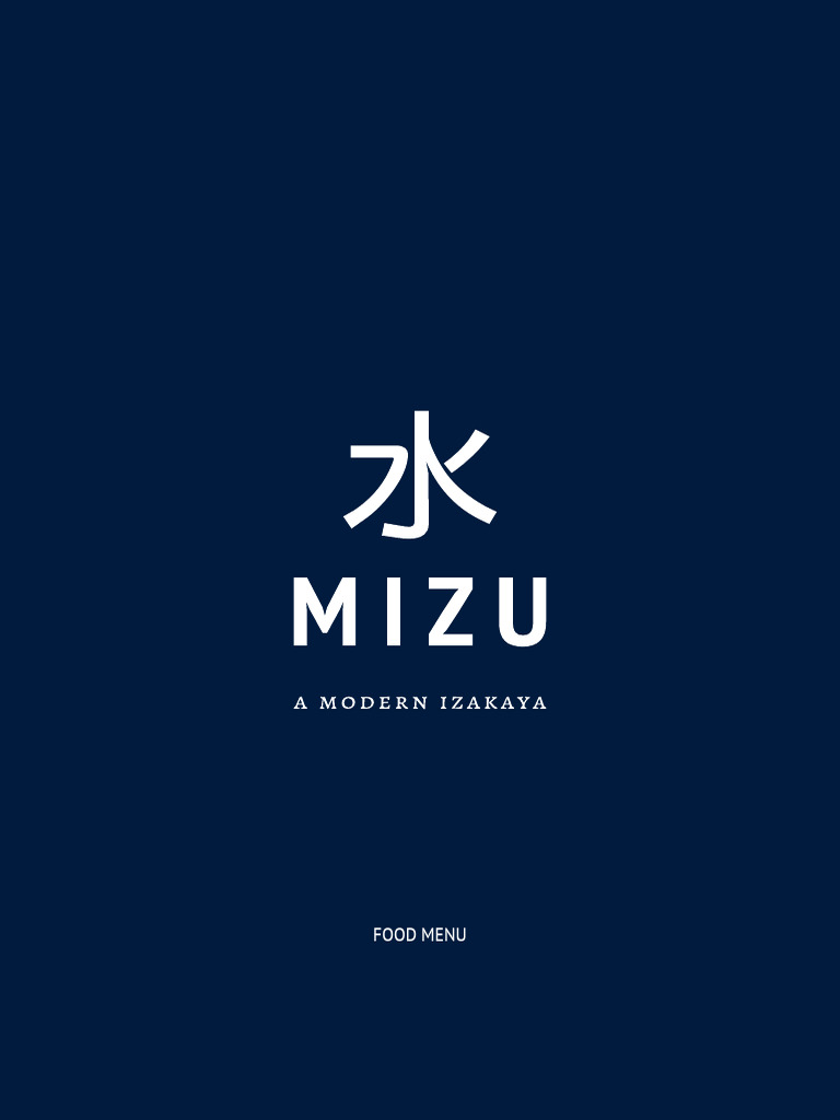 Mizu Izakaya: Authentic Japanese Menu | PDF | Sushi | Ramen