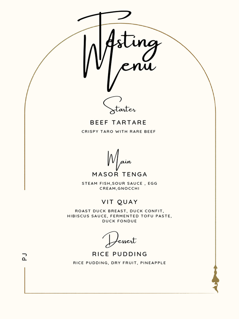 Four Course Tasting Menu | PDF
