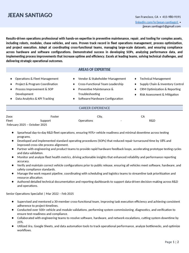 Jeean Santiago RESUME | PDF | Reliability Engineering | Computing