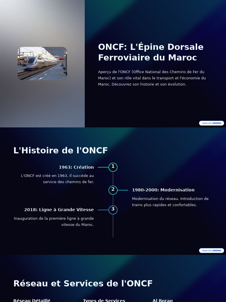 ONCF : Histoire et Impact Économique | PDF | Fonds de roulement | Économie