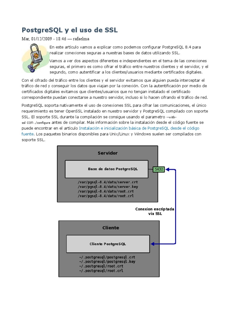 PostgreSQL OpenSSL | PDF | Transport Layer Security | Autenticación