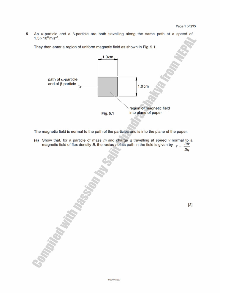 9702 p4 20 Magnetic Fields All | PDF