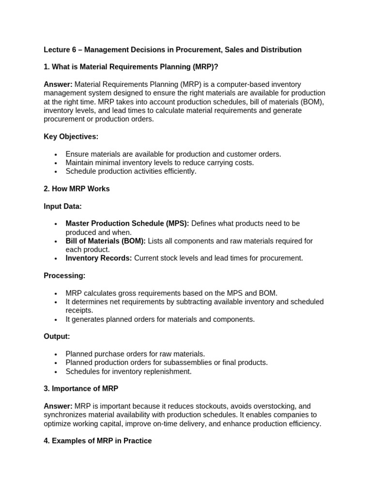 Lecture-6 | PDF | Supply Chain | Inventory