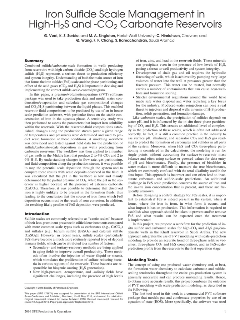 2017 Iron Sulfide Scale Management in High-H2S and CO2 Carbonate ...