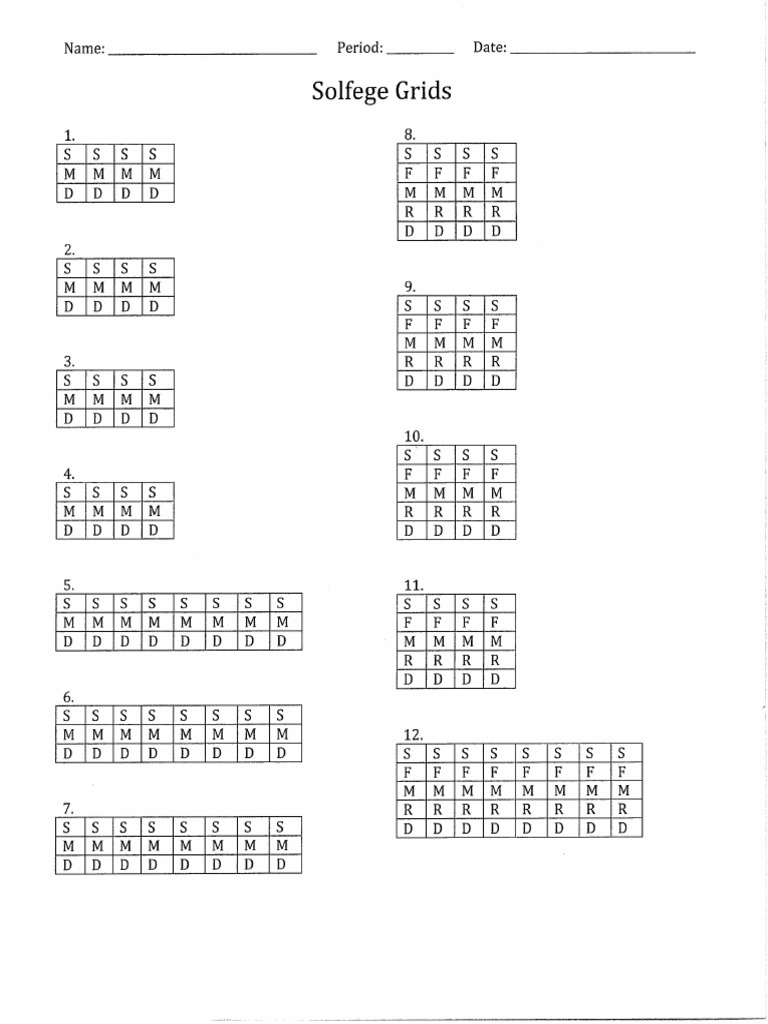 Solfege Grids | PDF