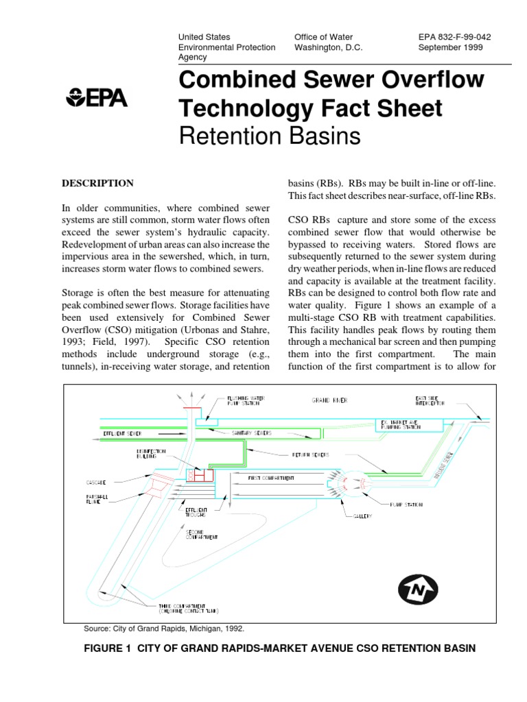 Combined Sewer Overflow Technology Fact Sheet: Retention Basins | PDF | Combined Sewer | Sewage ...