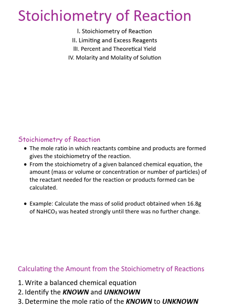 Limiting Reactants | PDF