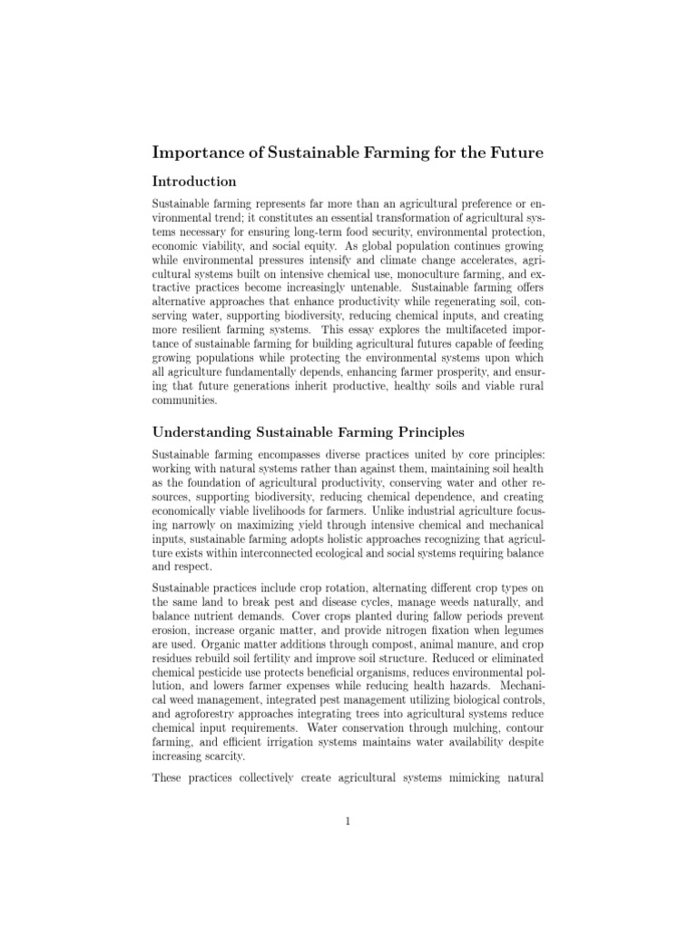 Sustainable Farming Future | PDF | Sustainable Agriculture | Agriculture