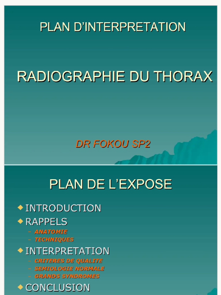 Plan D'interprétation Radio Thorax | PDF