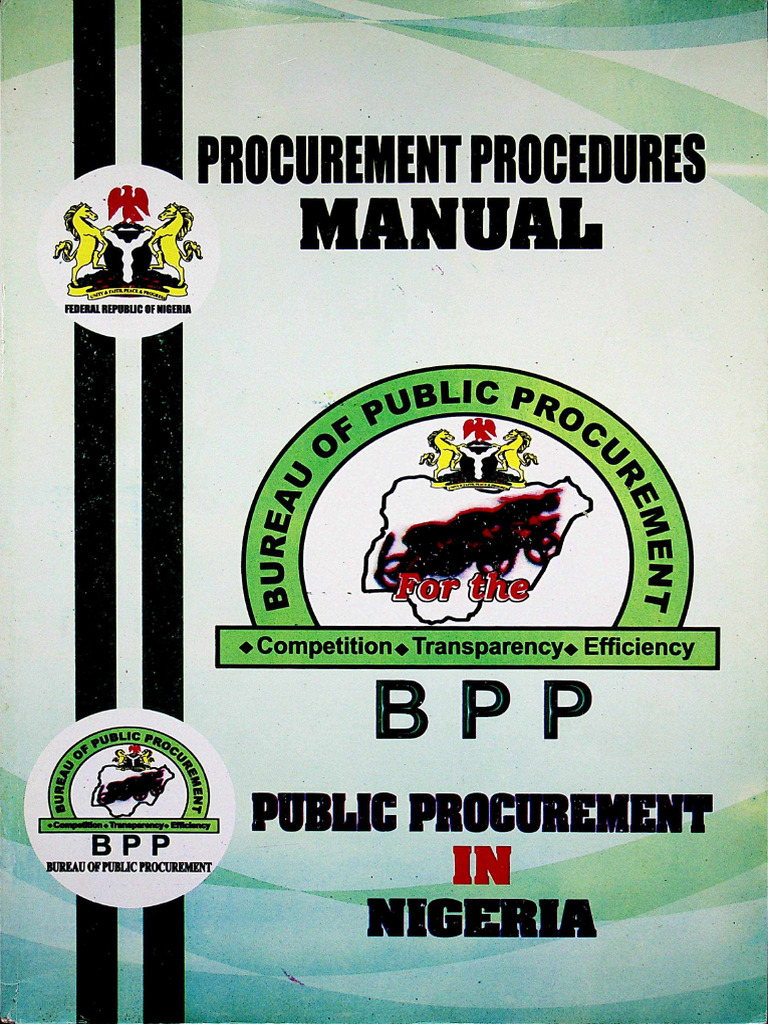 BPP - Procurement Procedure Manual - Public Procurement in Nigeria | PDF