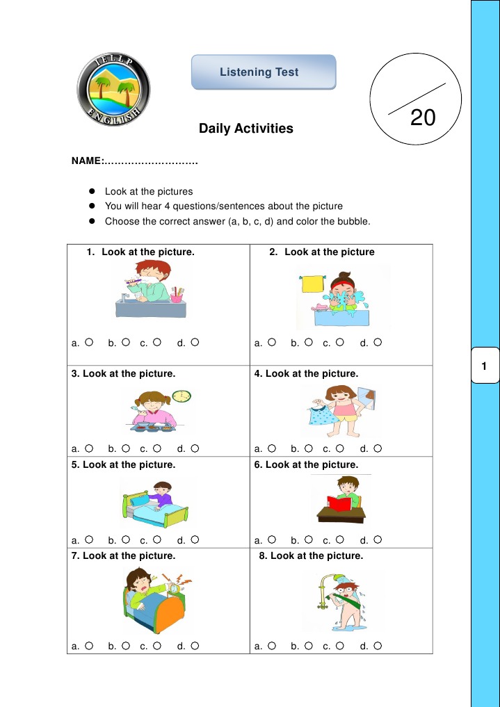 Daily Listening Teststudent1 | PDF