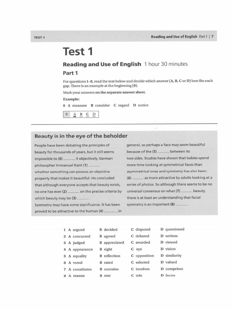 Use of English Part 1 & 2 Practice | PDF