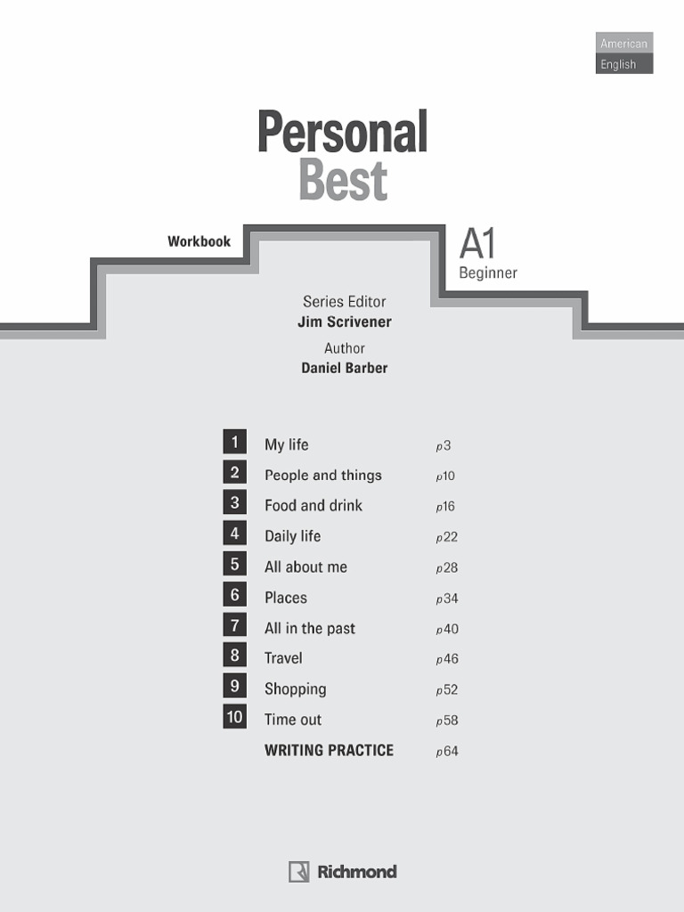 Personal Best 1 Workbook | PDF