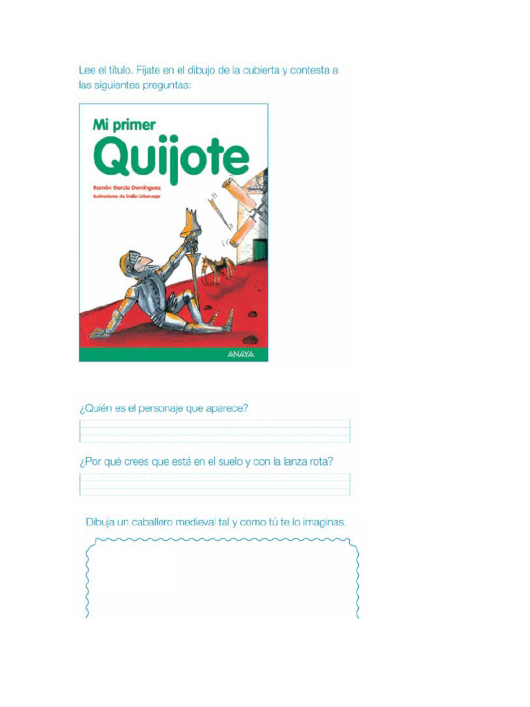 Prueba de Don Quijote | PDF