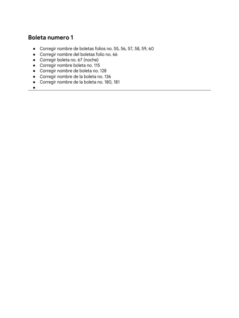 Boleta Numero 1 | PDF
