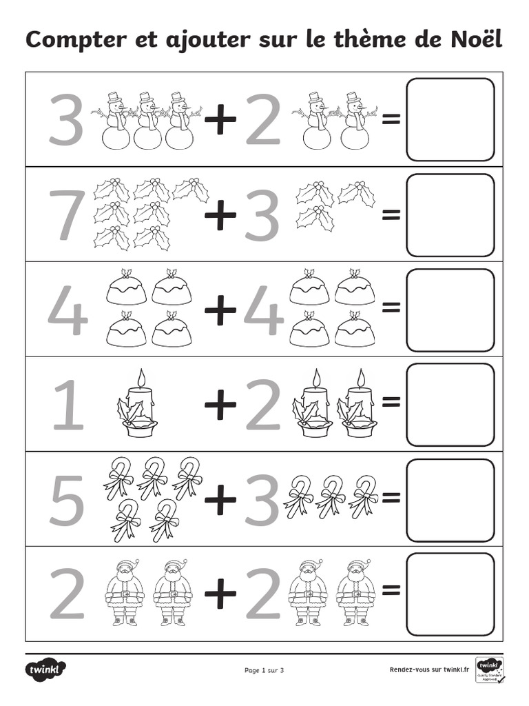Activités de comptage de Noël | PDF