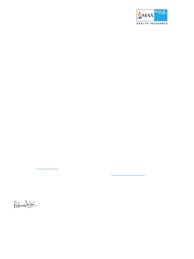 Max Bupa Health Insurance | PDF | Insurance | Hospital