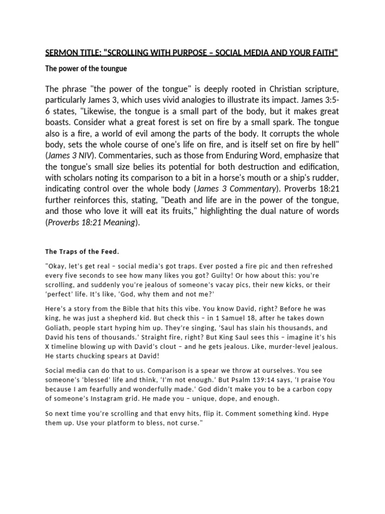 Sermon Title Social Media | PDF | David | Jesus