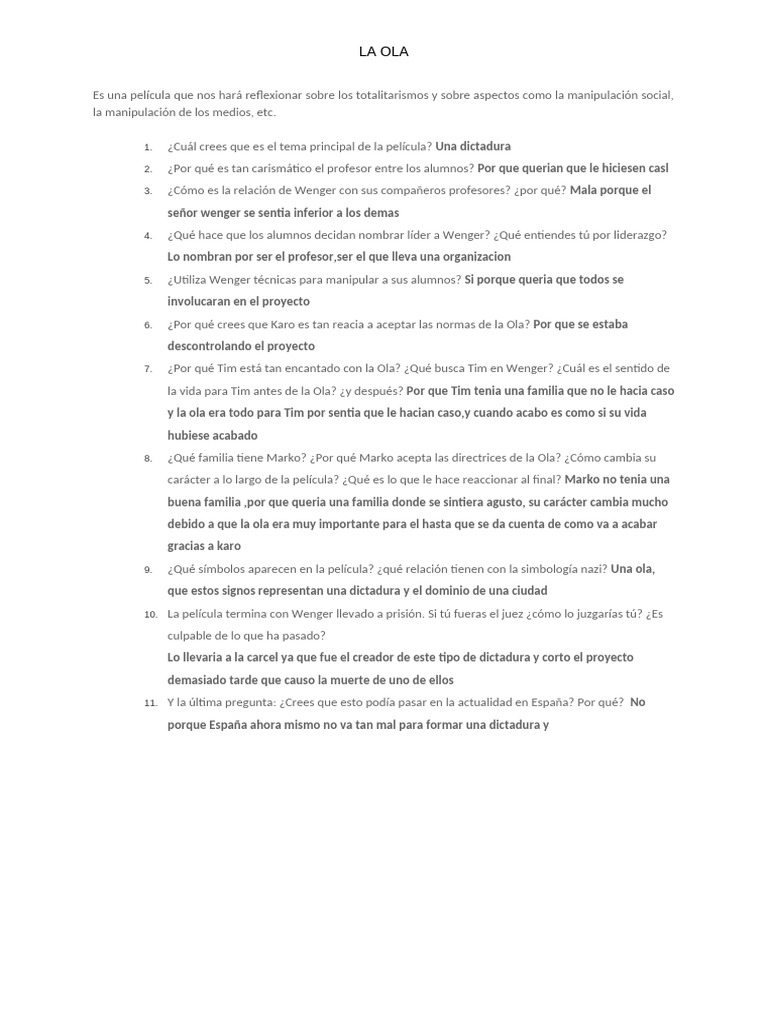 Filosofía LA OLA 2024 | PDF