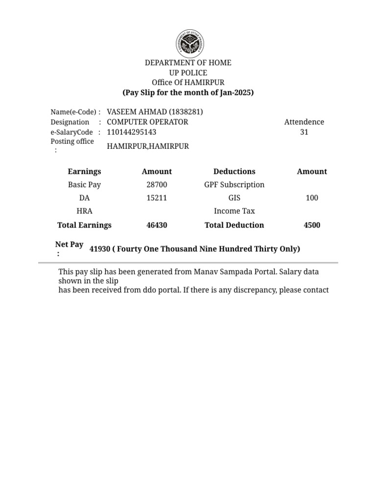 Pay Slip | PDF