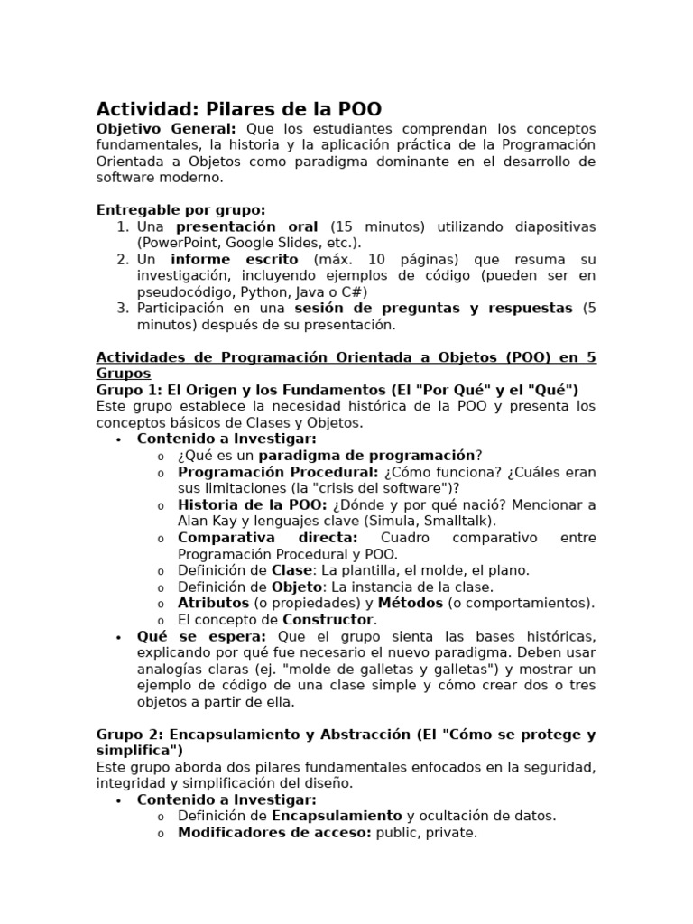 Proyecto Investigacion de Algoritmo II | PDF | Programación orientada a objetos | Herencia ...