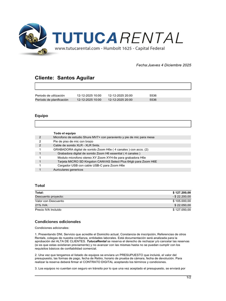 Rm4 Tutucarental 14578 Santos Aguilar | PDF | Póliza de seguros