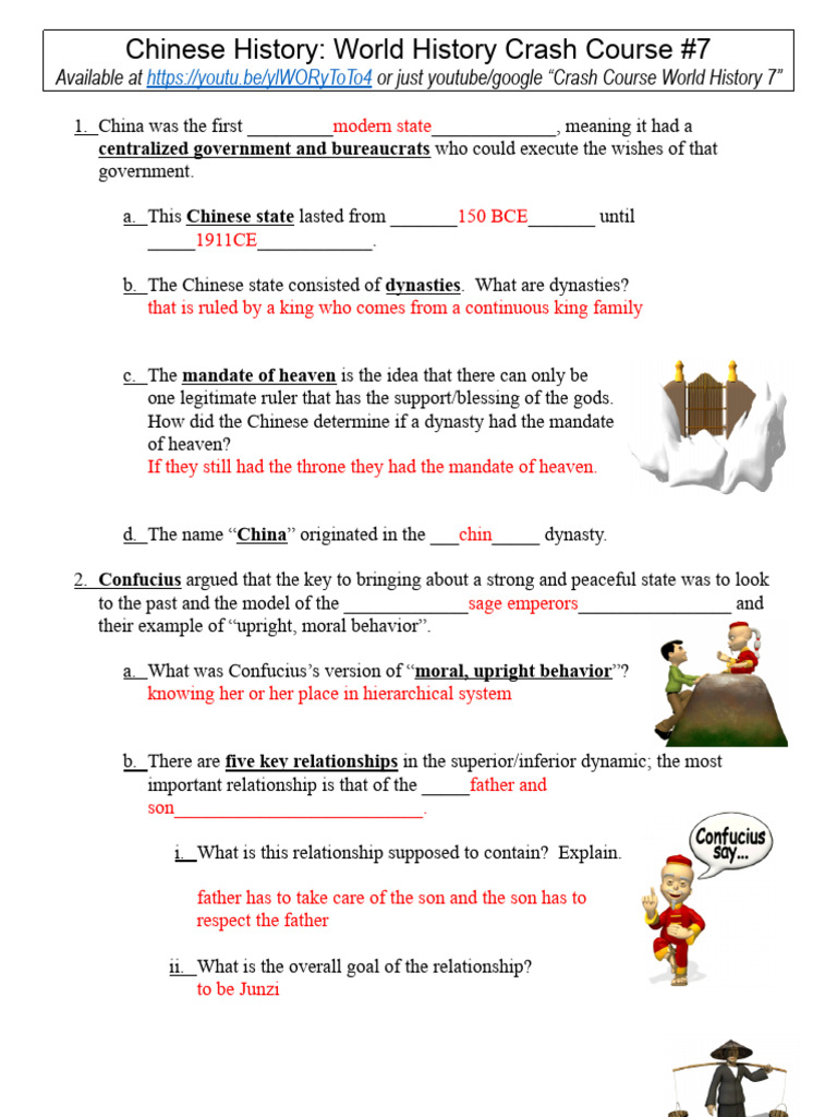 STUDENT Crash Course World History 7 Chinese History | PDF