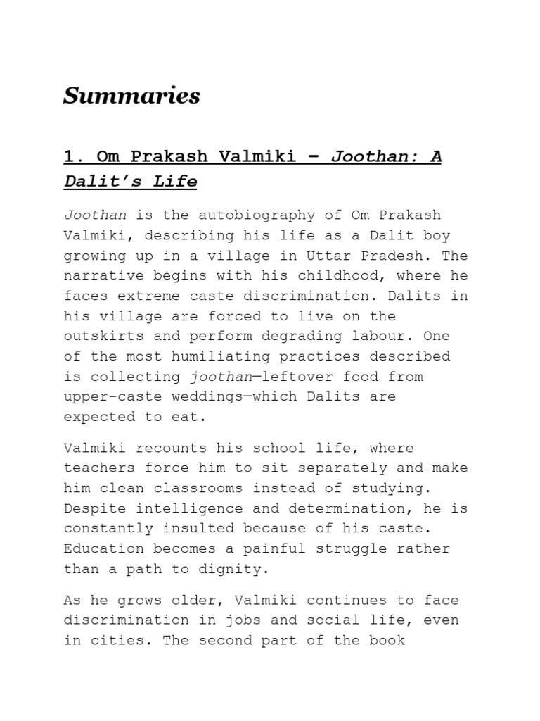 Dalit Literature: Voices of Resistance | PDF | Dalit | Patriarchy