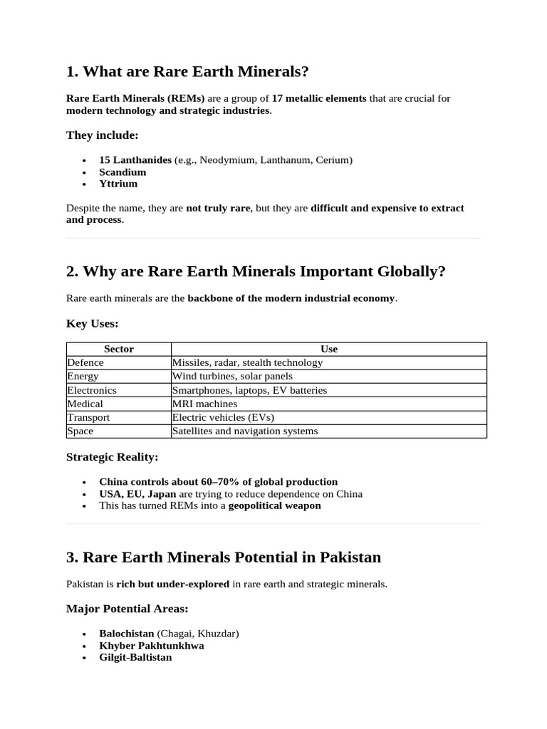 Rare Earth Minerals | PDF | Sets Of Chemical Elements | Atoms