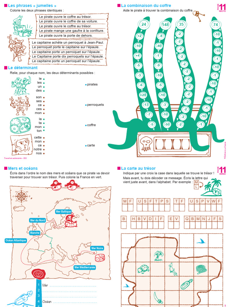 Activités éducatives pour CE2 : pirates | PDF | Piraterie
