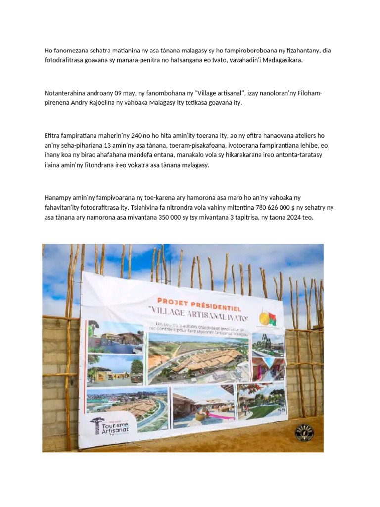 Village Artisanal Ivato | PDF