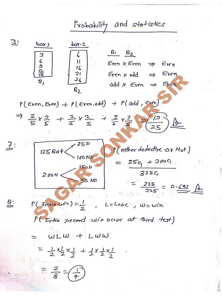 Probability and Statistics | PDF