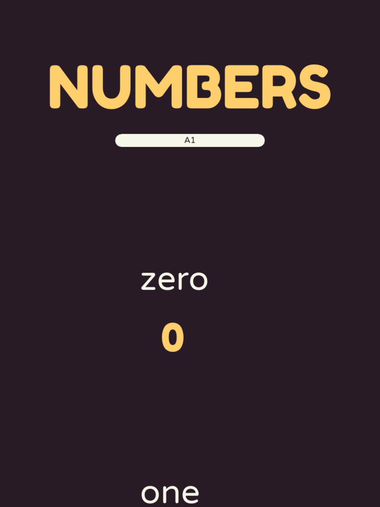 A1 Numbers | PDF