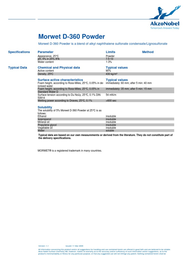 Morwet D-360 Powder | PDF